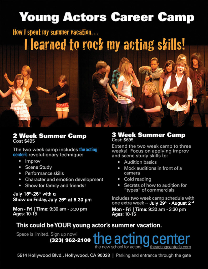 The Acting Center Summer Career Camp July 15 2013 - Acting Classes in ...